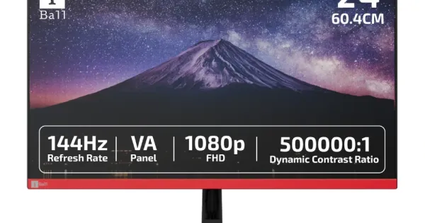 Iball LED Monitor 24" FHD VA 144 Hz with HDMI | DP (Bird ...