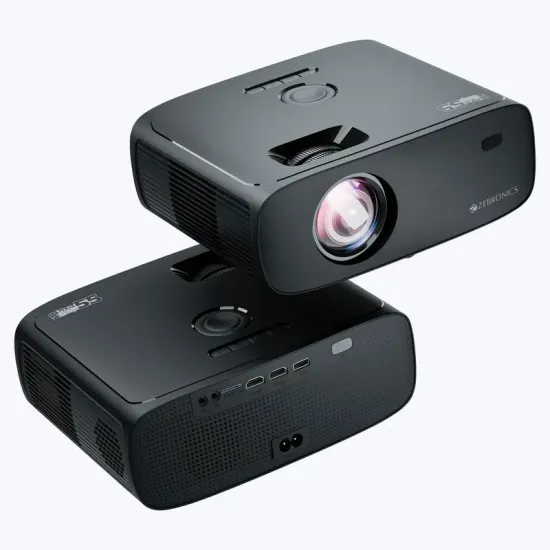 ZEBRONICS PROJECTOR 4K Support 10000 Lumens Quad Core Processor,