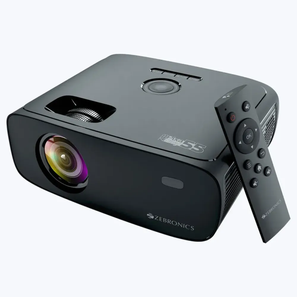 ZEBRONICS PROJECTOR 4K Support 10000 Lumens Quad Core Processor,