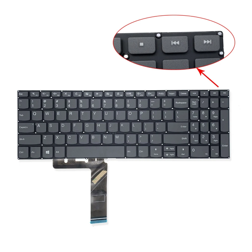 Laptop Keyboard For Lenovo Ideapad 330 15ISK (Without ON/OFF ...