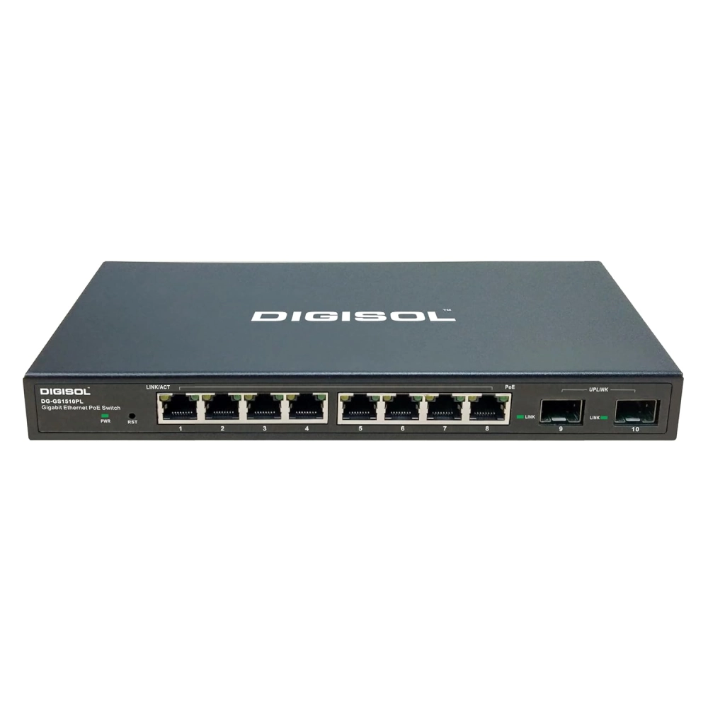 Digisol Poe Switch Managed 8 Port (8 Giga Port + 2 Giga SFP)