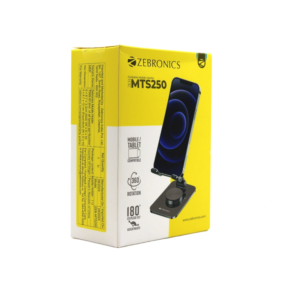ZEBRONICS MOBILE PHONE HOLDER FOLDABLE (MTS250) | Mega J ...