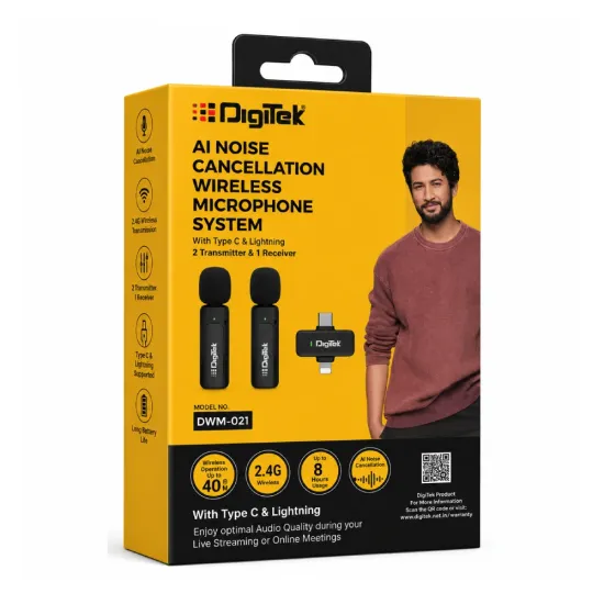 DigiTek Wireless Microphone Type-C | iOS With 2 Mic With ...