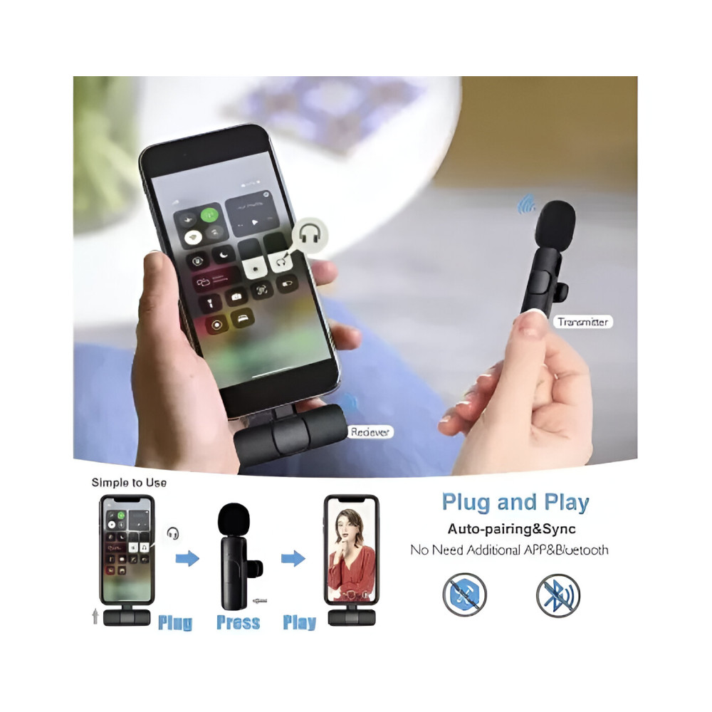 K8 Wireless Micro USB Normal PC Ports Collar Mic Supported ...