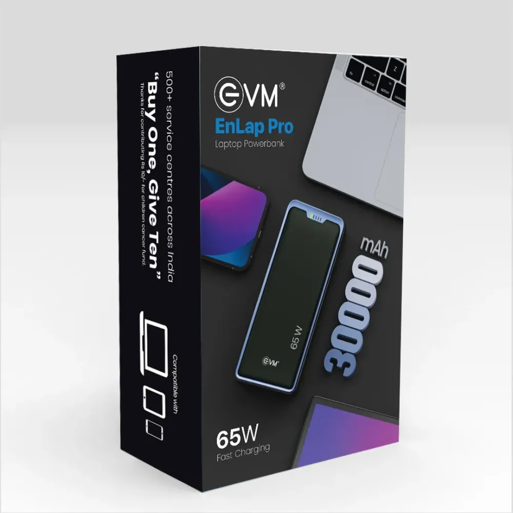 EVM Power Bank For Laptop Enlap Pro 30000mAh (P0402) 65W ...