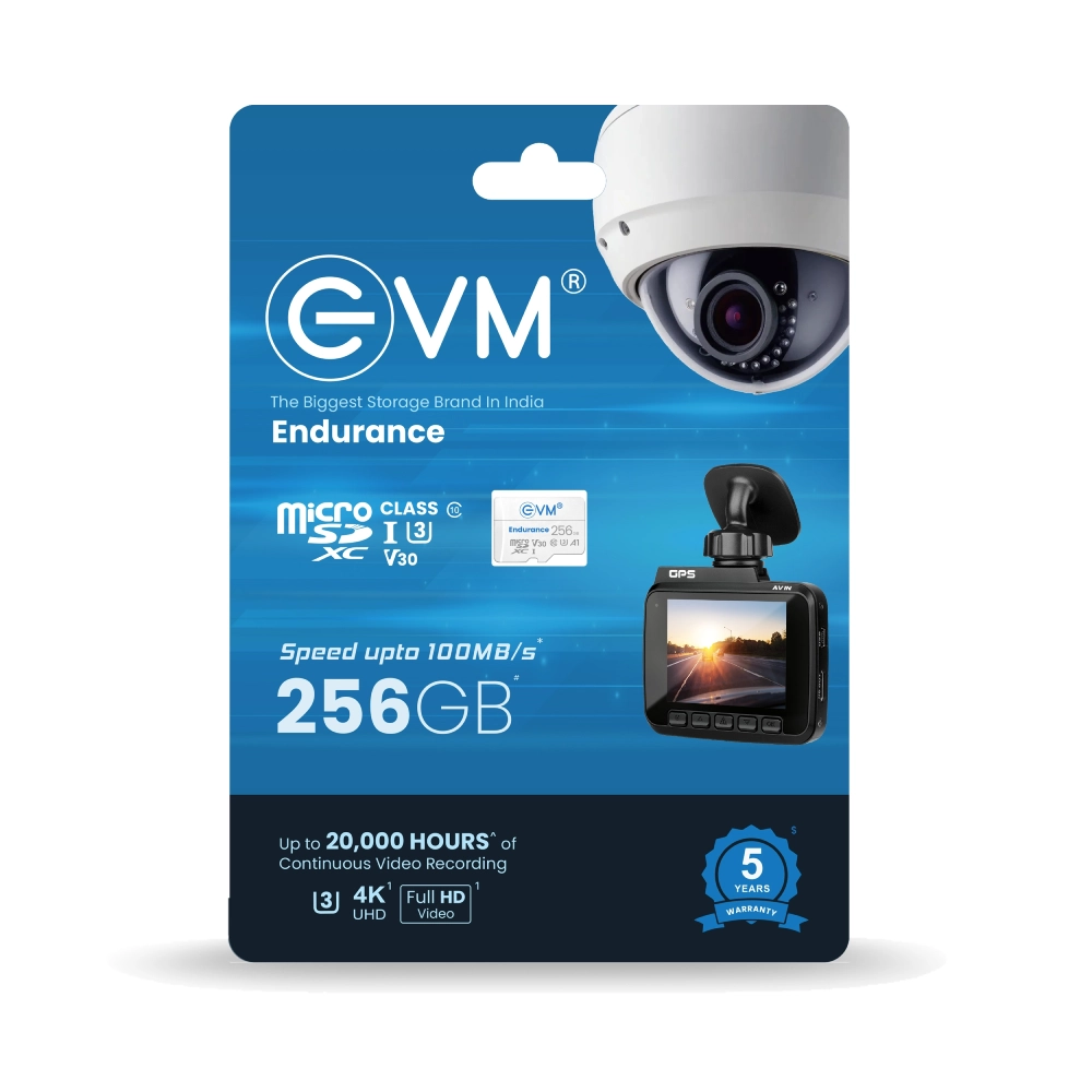 EVM Micro SD Card 256GB V30 Endurance For CCTV Camera | Mega ...