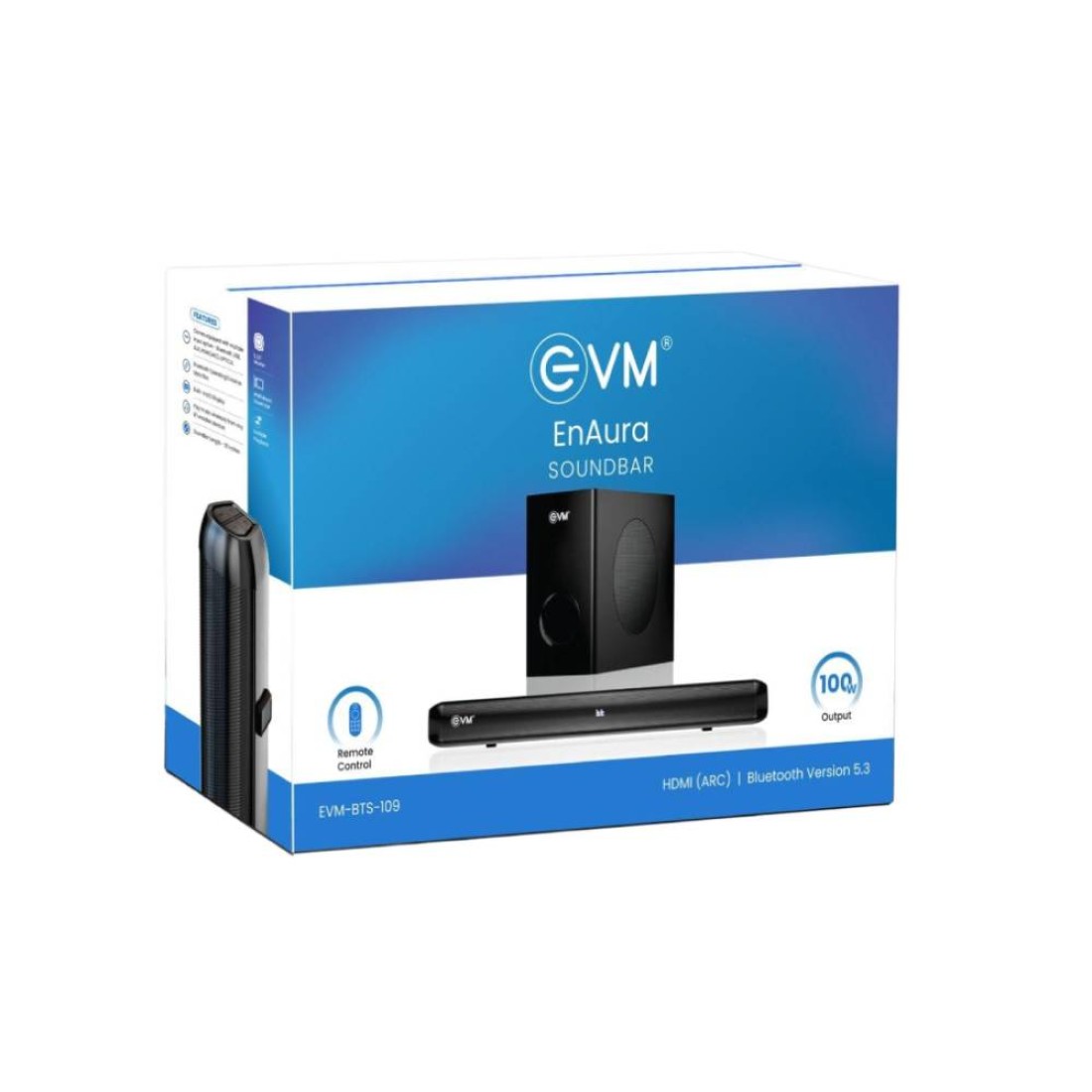 EVM Bluetooth Speaker Soundbar with Remote Control EnAura ...