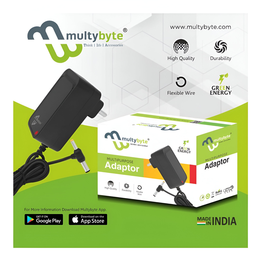 Power Supply | Adapter : Multybyte Dual Pin CCTV Adapter ...